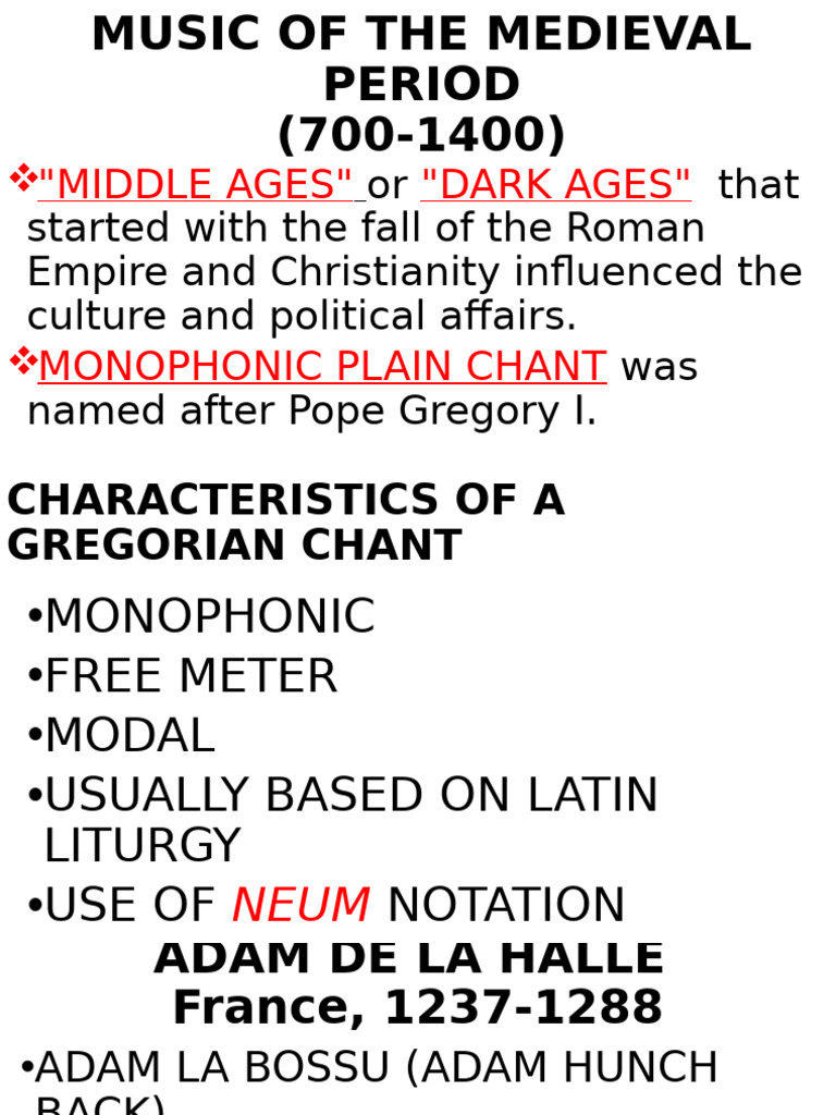 Medieval Period Music | PDF