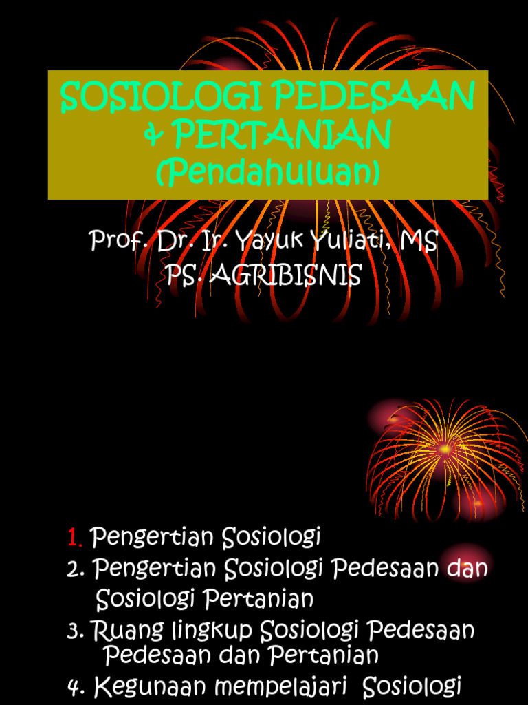 1-6 - Sosiologi Pedesaan Dan Pertanian | PDF