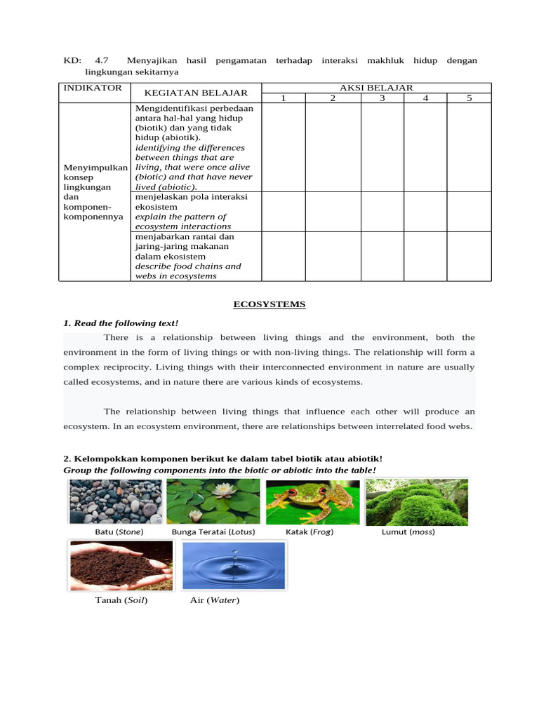 Identifying The Differences Between Things That Are Living, That Were ...