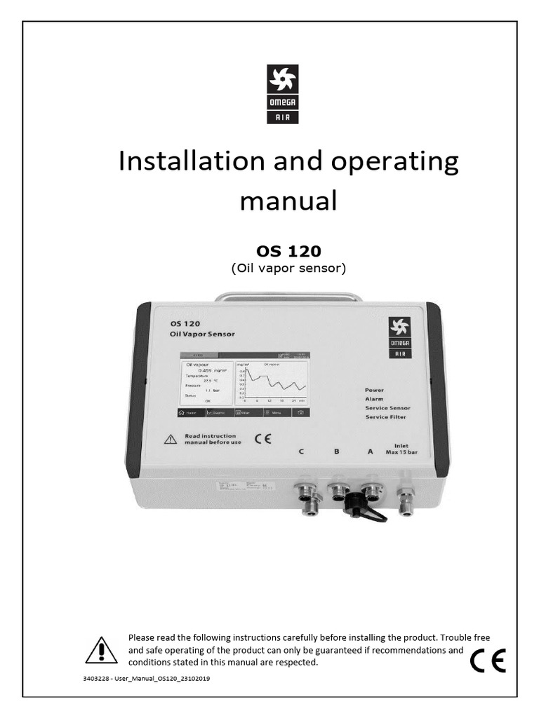 Omega - Air - User - Manual - Oil - Vapor - Sensor - OS - 120 - Eng | PDF