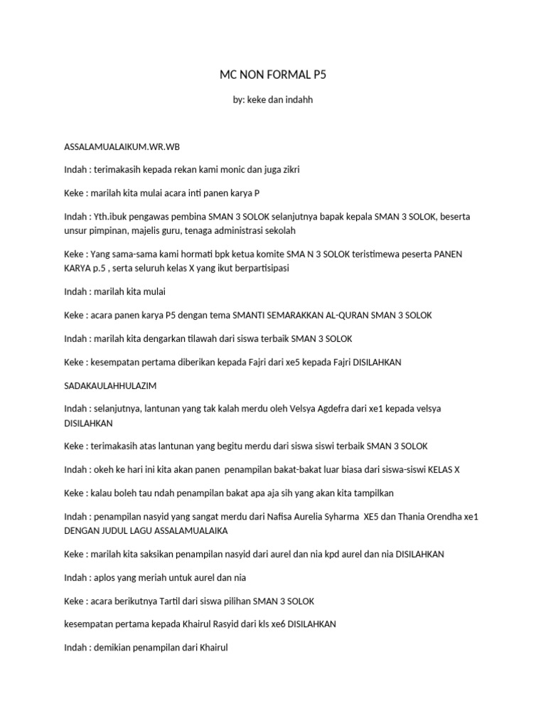 MC REVISI INDAH&KEKE | PDF