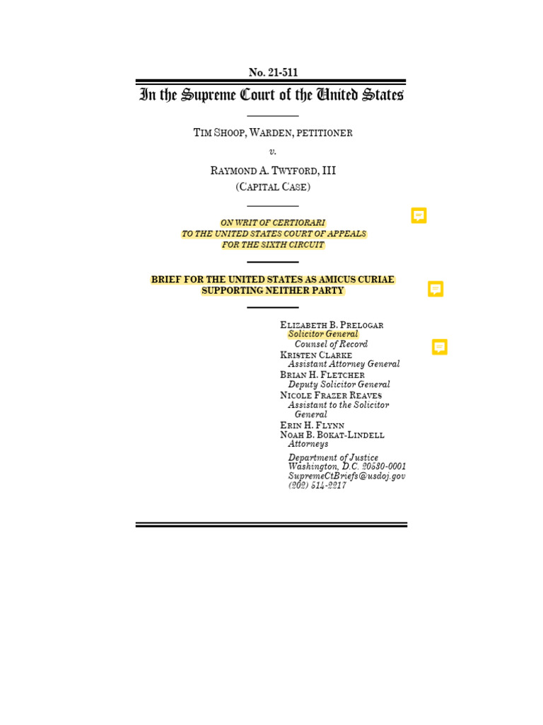 Brief As Amicus Curiae | PDF | Habeas Corpus | Justice