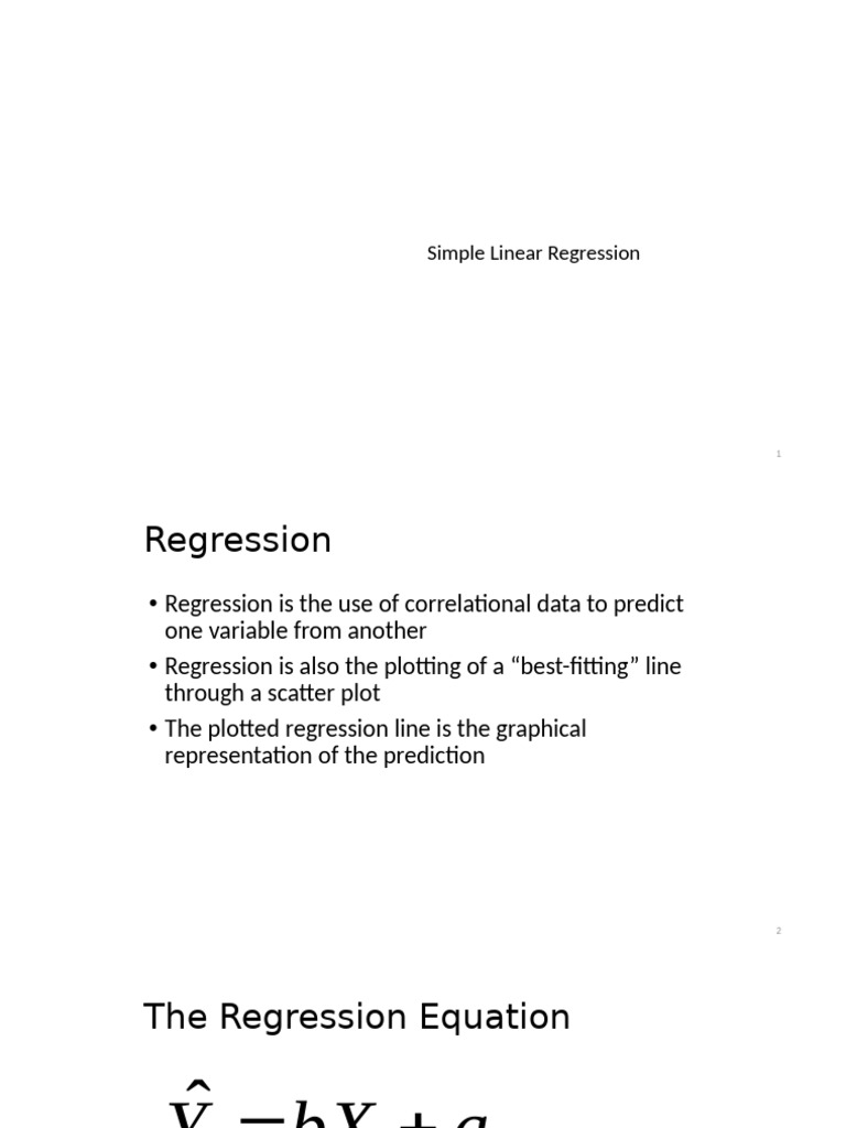 14. Simple Linear Regression - CL | PDF