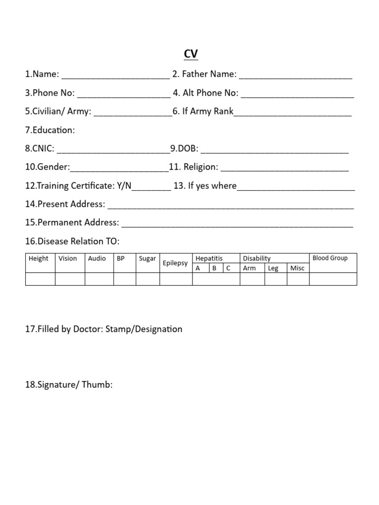 YSS Job Form | PDF