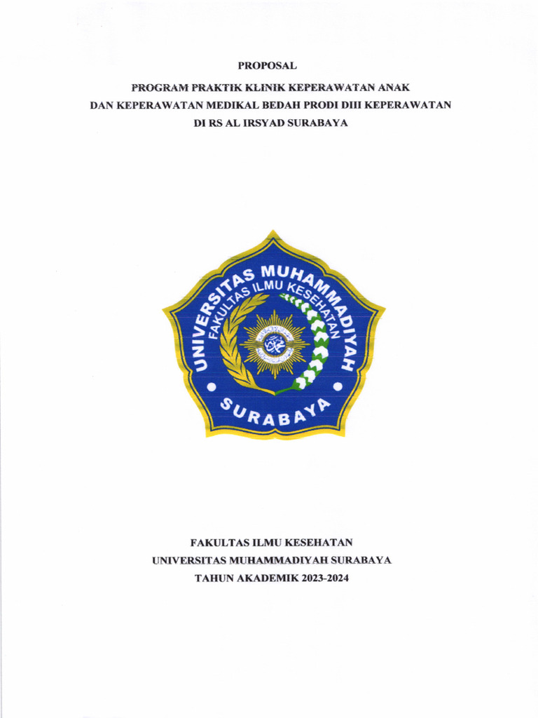 Proposal Pratik Klinik Anak, KMB RS Al Irsyad | PDF