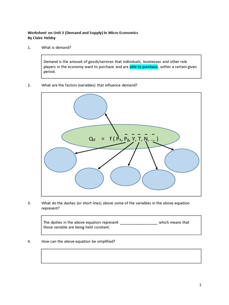 Worksheet On Unit 3 Micro - BLANK AND MEMO | PDF