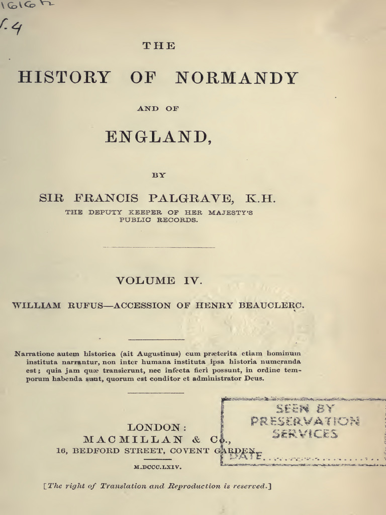 History Normandy and England-IV | PDF