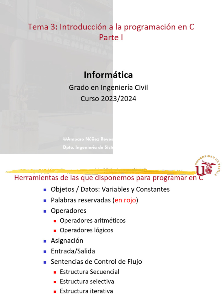 Programación en C. Parte I. | PDF | C (lenguaje de programación ...