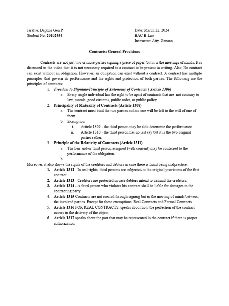 2024-03-22 - General Provisions Contract | PDF