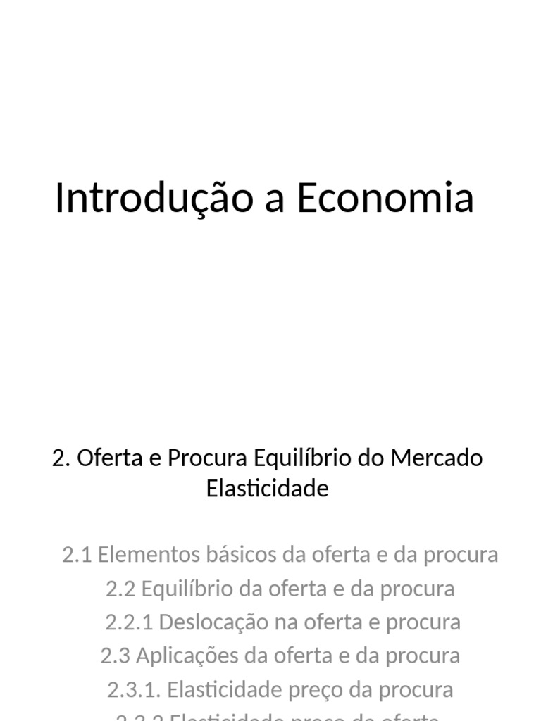 Introdução A Economia Slides | PDF