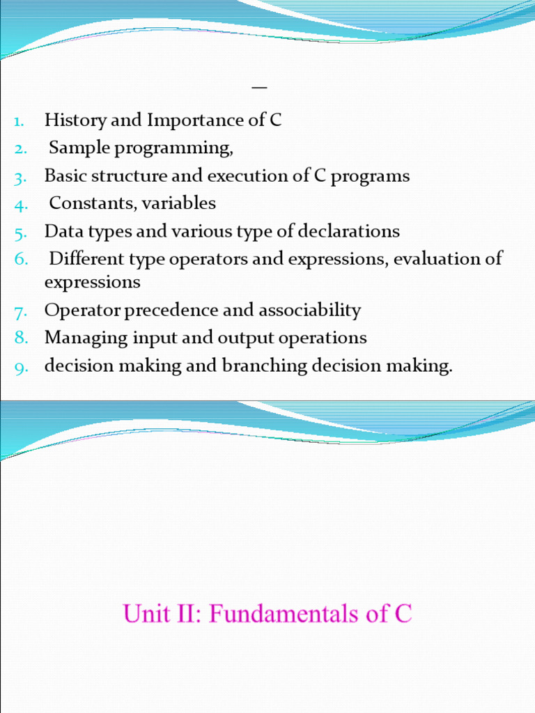 Notes-2 BCA SEM-1-Paper C Programming - Fundamentals of C | PDF