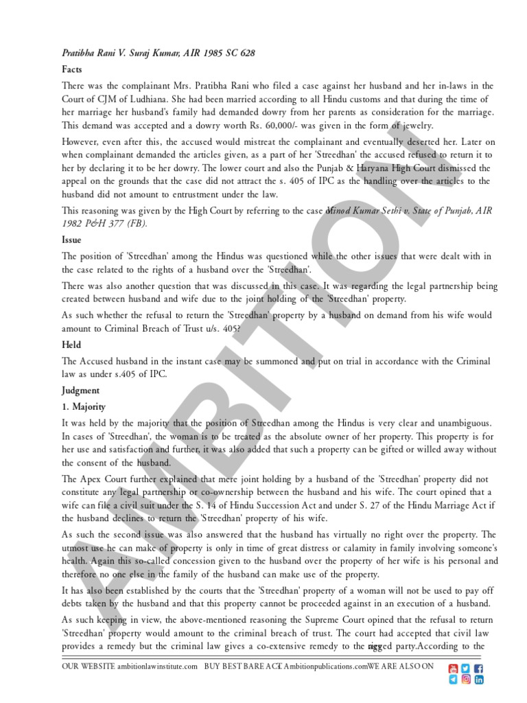 Prathibha Rani vs. | PDF Prathibha Rani vs. | PDF