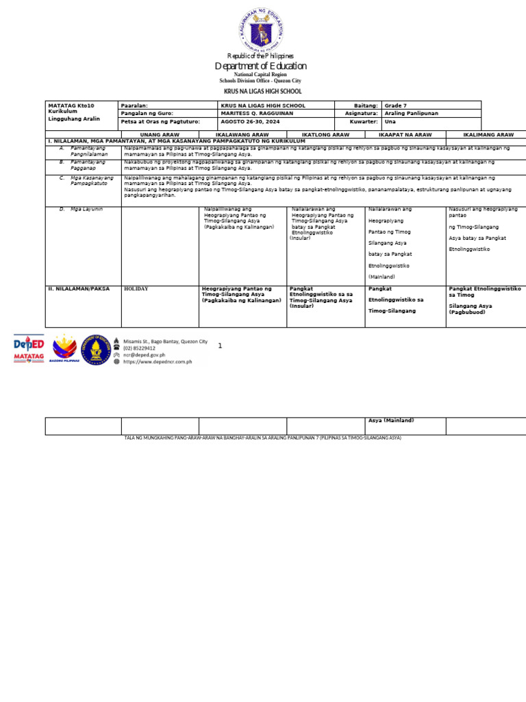 AP 7 - Q1 - Week4 | PDF