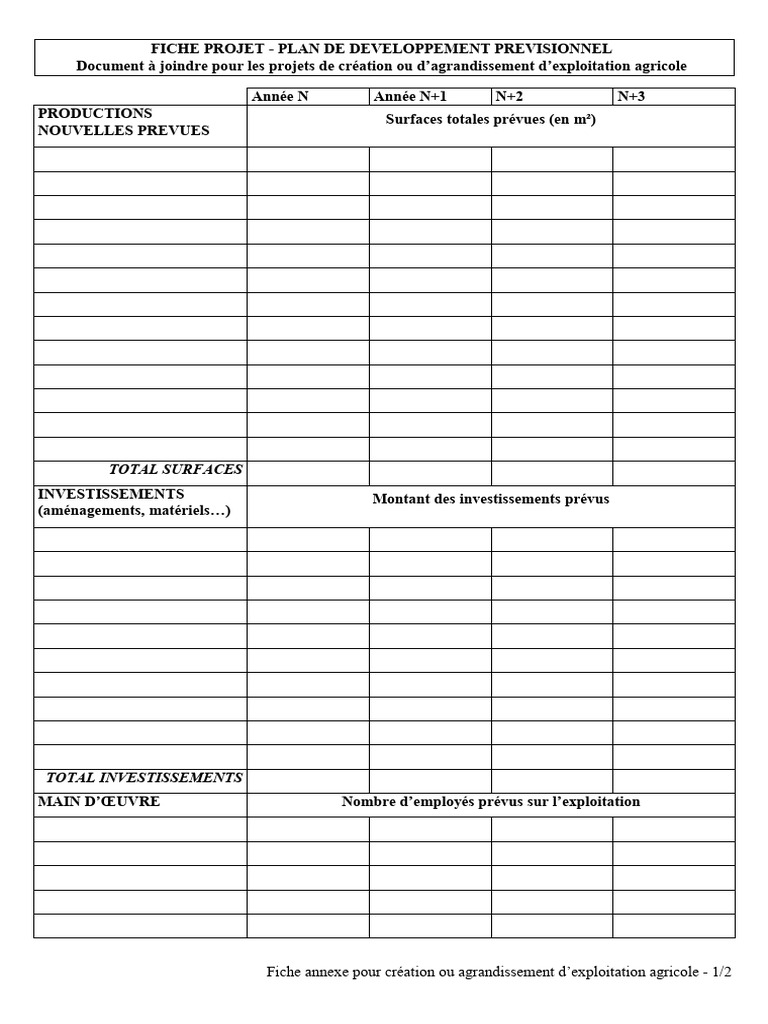 2_Formulaire_Fiche-projet-Exploitation-Agricole | PDF