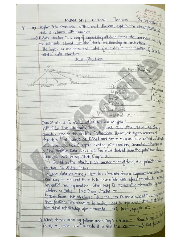 Dsa Model Paper With Ans | PDF Dsa Model Paper With Ans | PDF