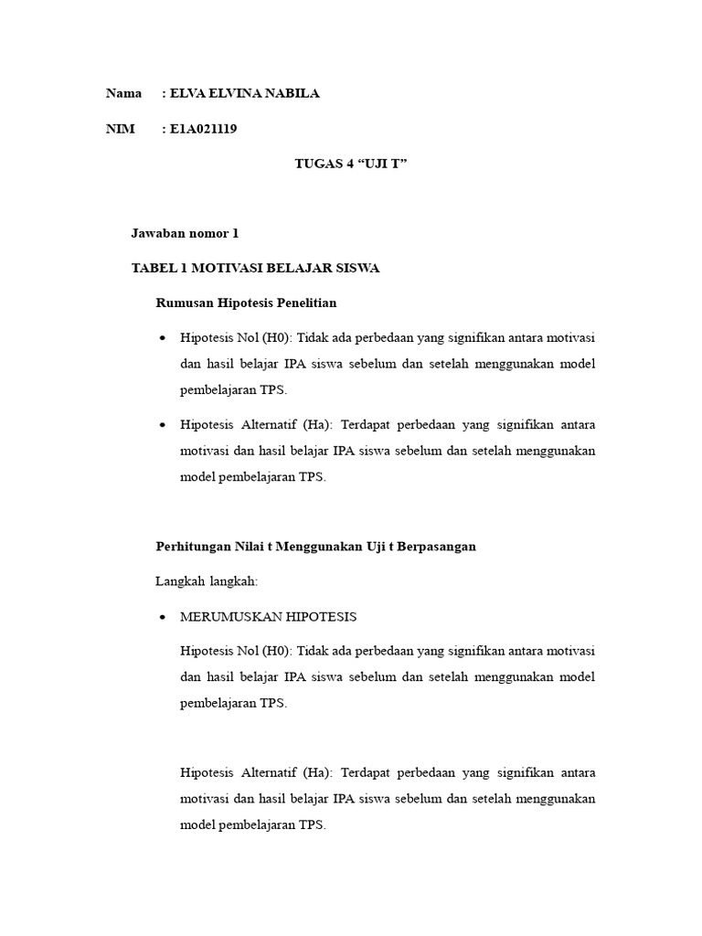 Elva Elvina Nabila - T4 Statistika | PDF