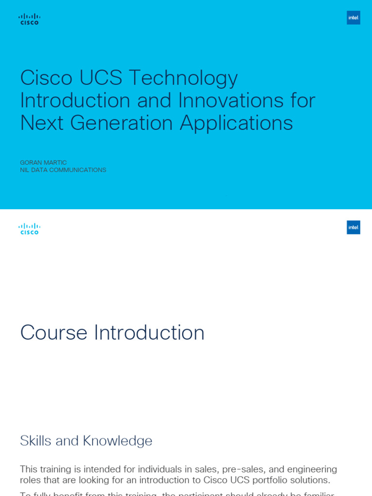 Cisco UCS Technology Introduction and Innovations For Next Generation Applications - FINAL 15.5. ...