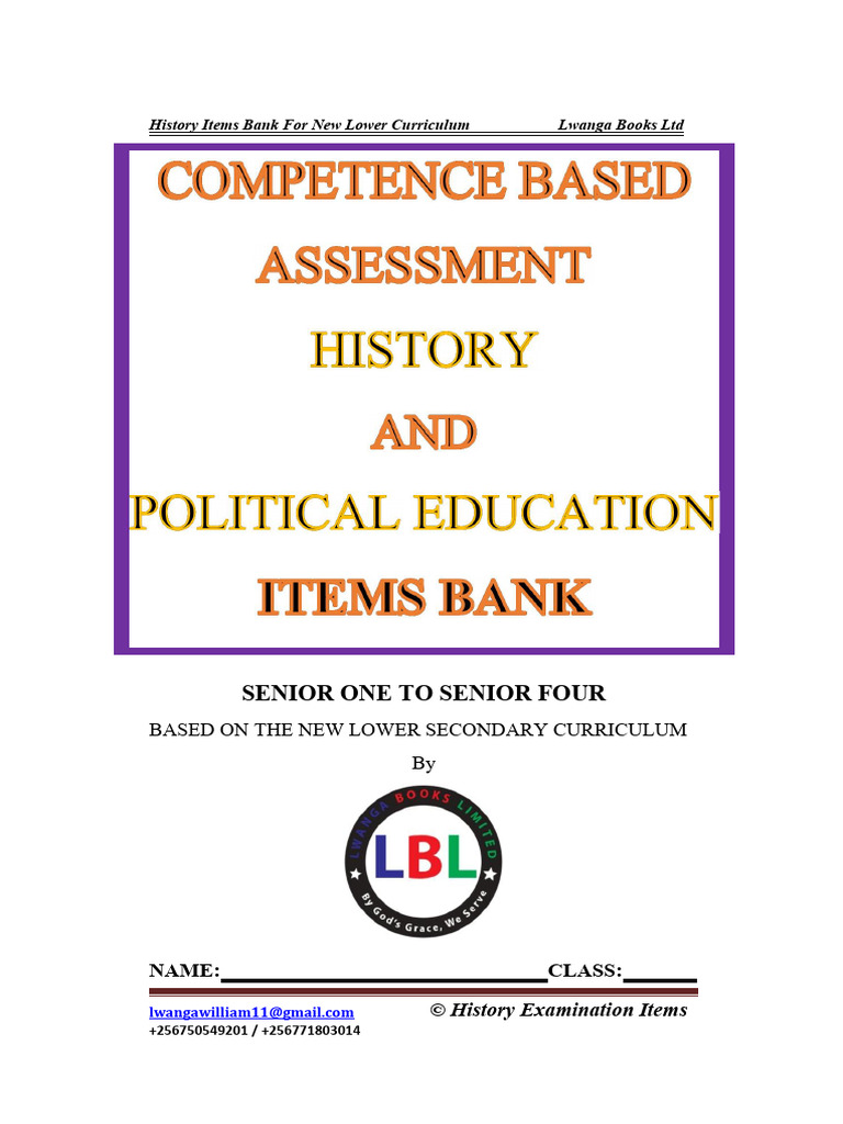 S1-S4 His Cba Items Bank (LBL) | PDF