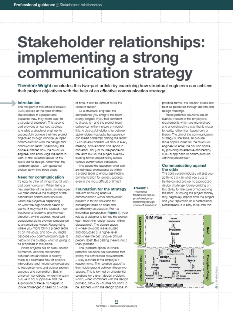 Stakeholder Relationships Implementing A Strong Communication Strategy | PDF