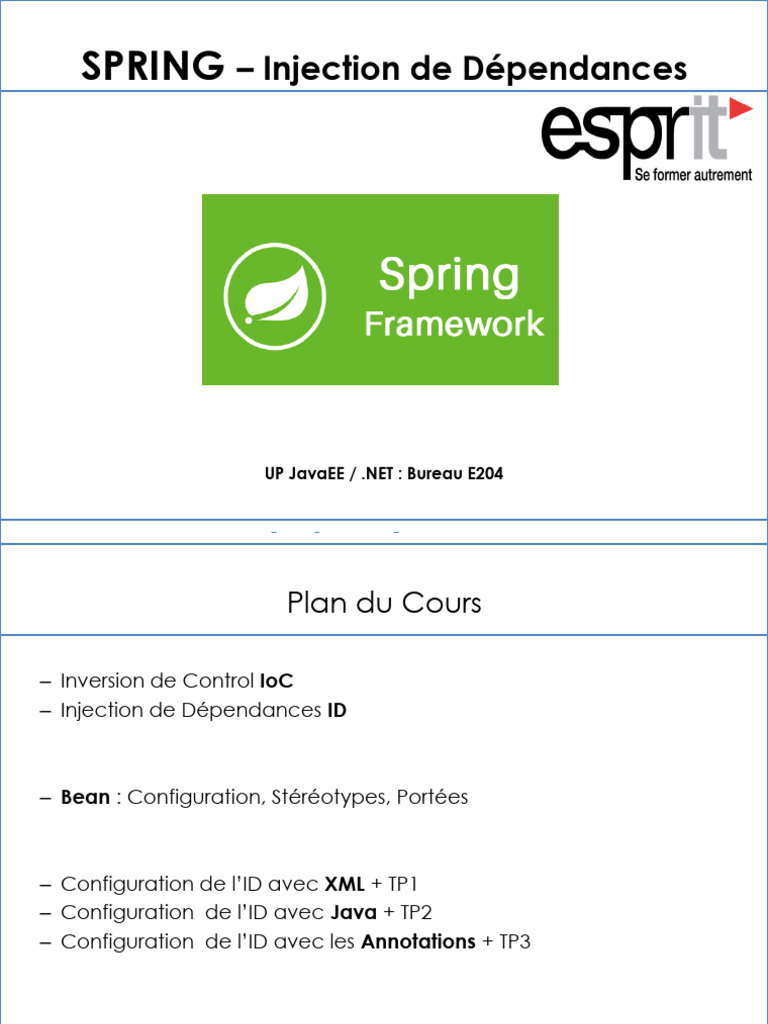 5 - Spring Injection de Dépendances | PDF