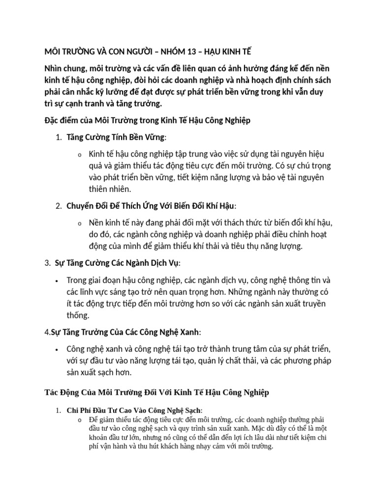 Môi Trư NG Và Con Ngư I Nhóm 13 | PDF