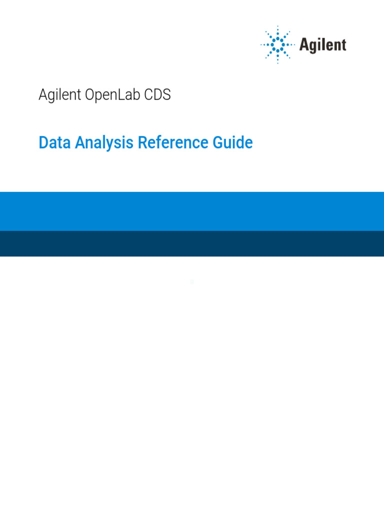 OpenLab CDS 2.5.0.927 Data Analysis Reference Guide | PDF