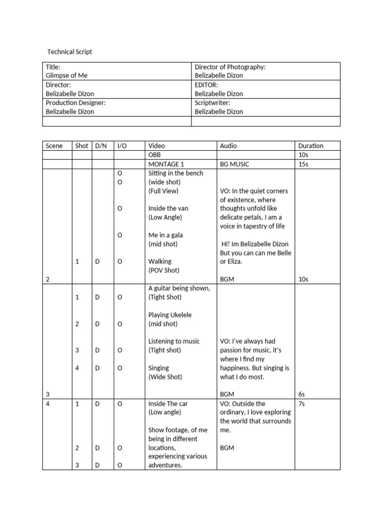 Technical Script | PDF