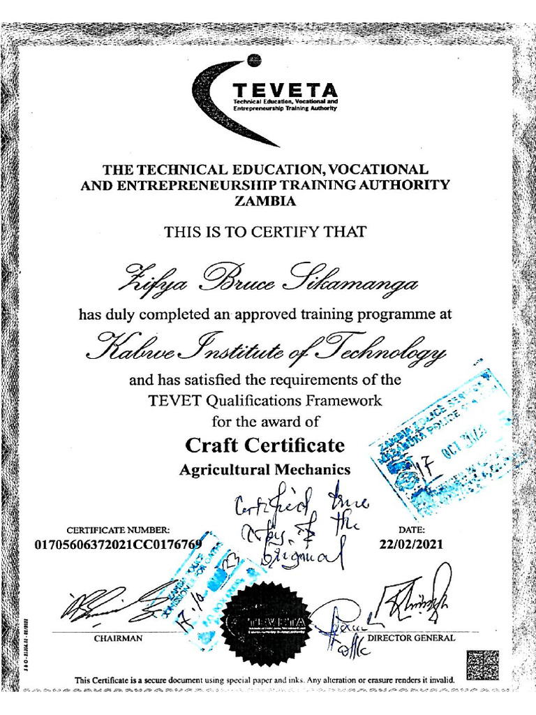 Craft Certificate | PDF