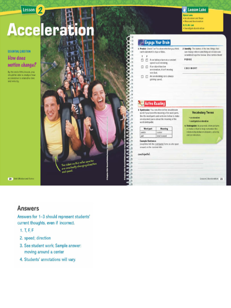 U1L2 Book Answers | PDF