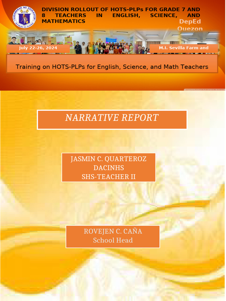 Narrative Report Front | PDF
