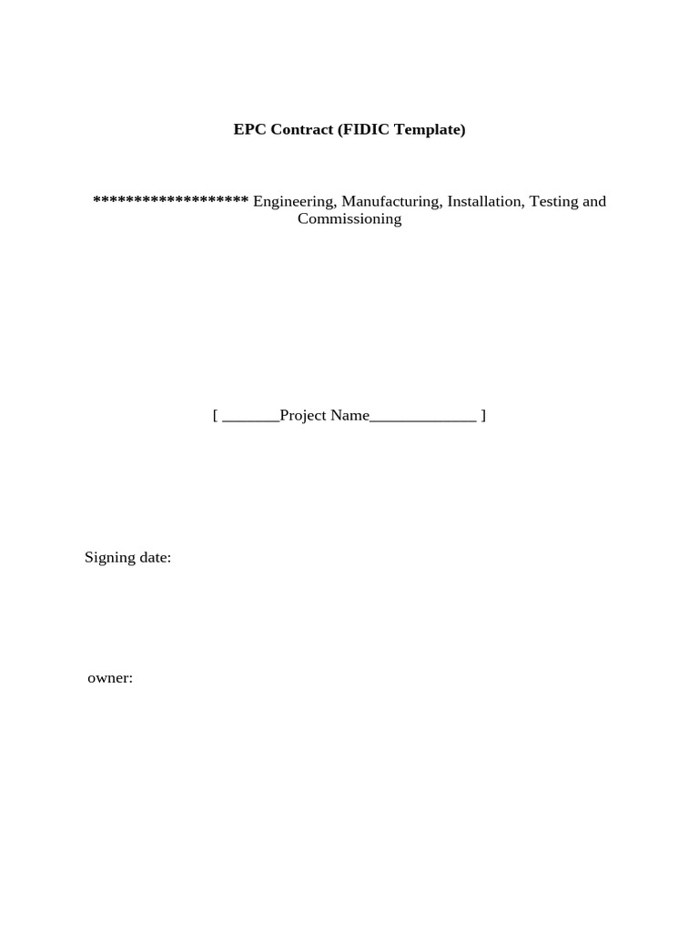 EPC Agreement | PDF