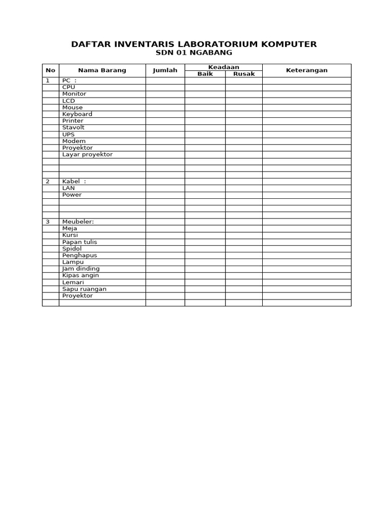 Administrasi Lab Komputer | PDF