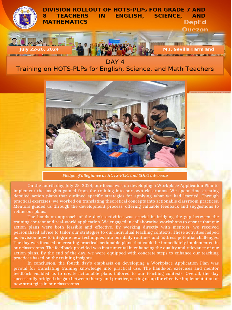 Accomplishment-HOTS-PLPs-DAY-4 | PDF