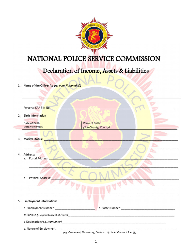 POLICE Declaration of Income Assets Liabilities 2015 | PDF | Lease ...
