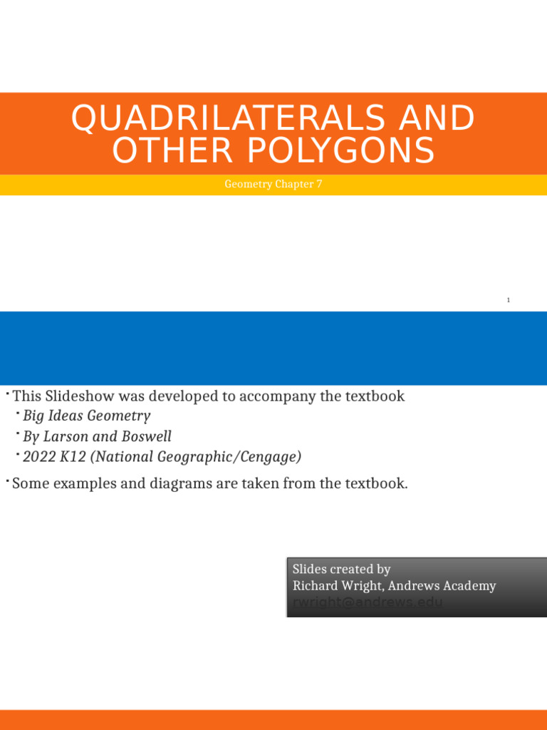 Geometry: Polygons and Parallelograms | PDF | Rectangle | Teaching ...