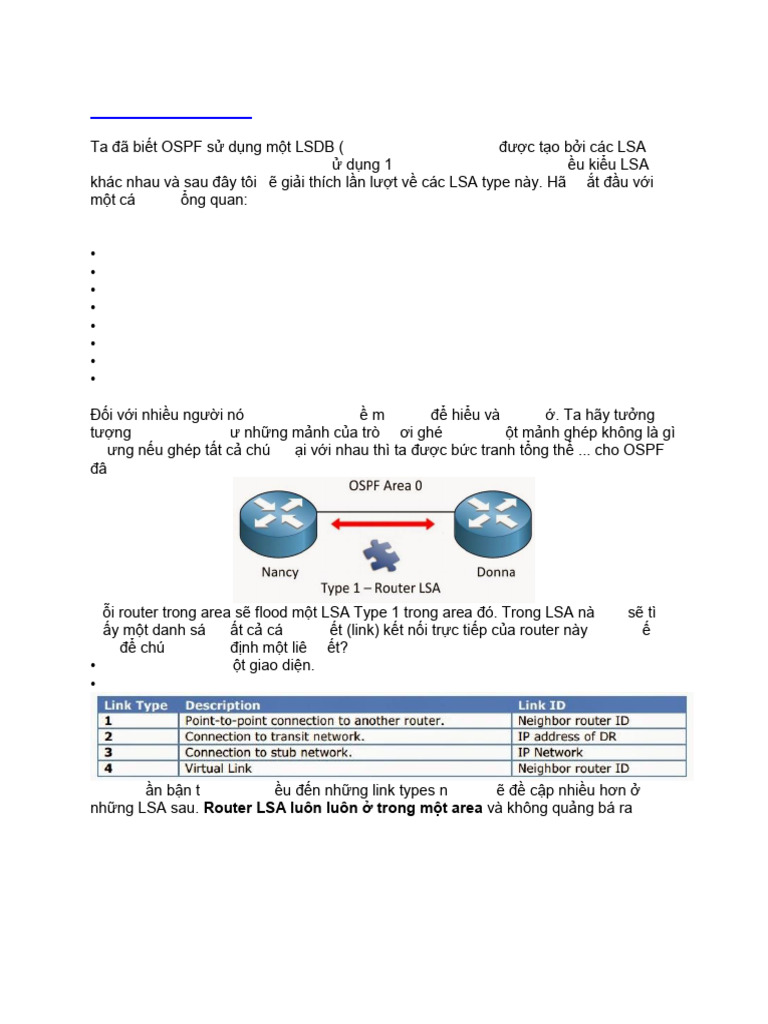 Ospf Lsa Type | PDF