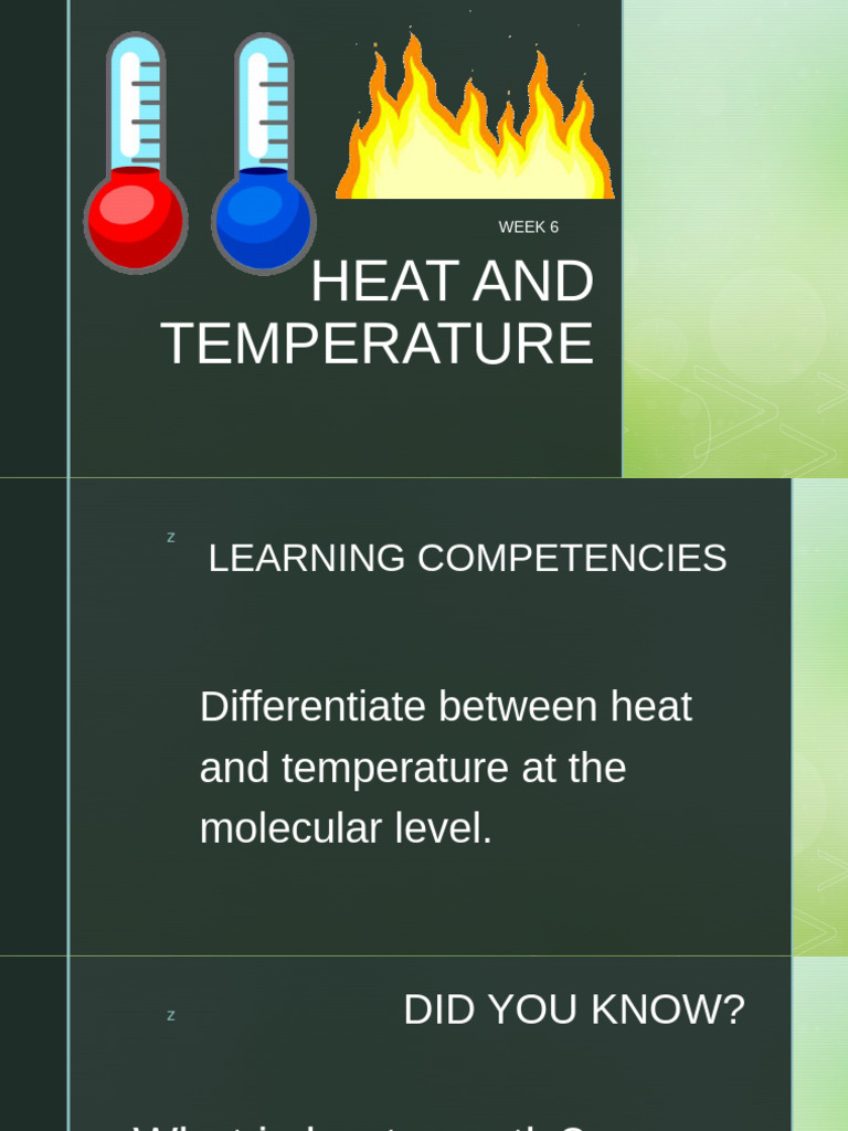 Heat vs. Temperature Explained | PDF | Temperature | Science & Mathematics