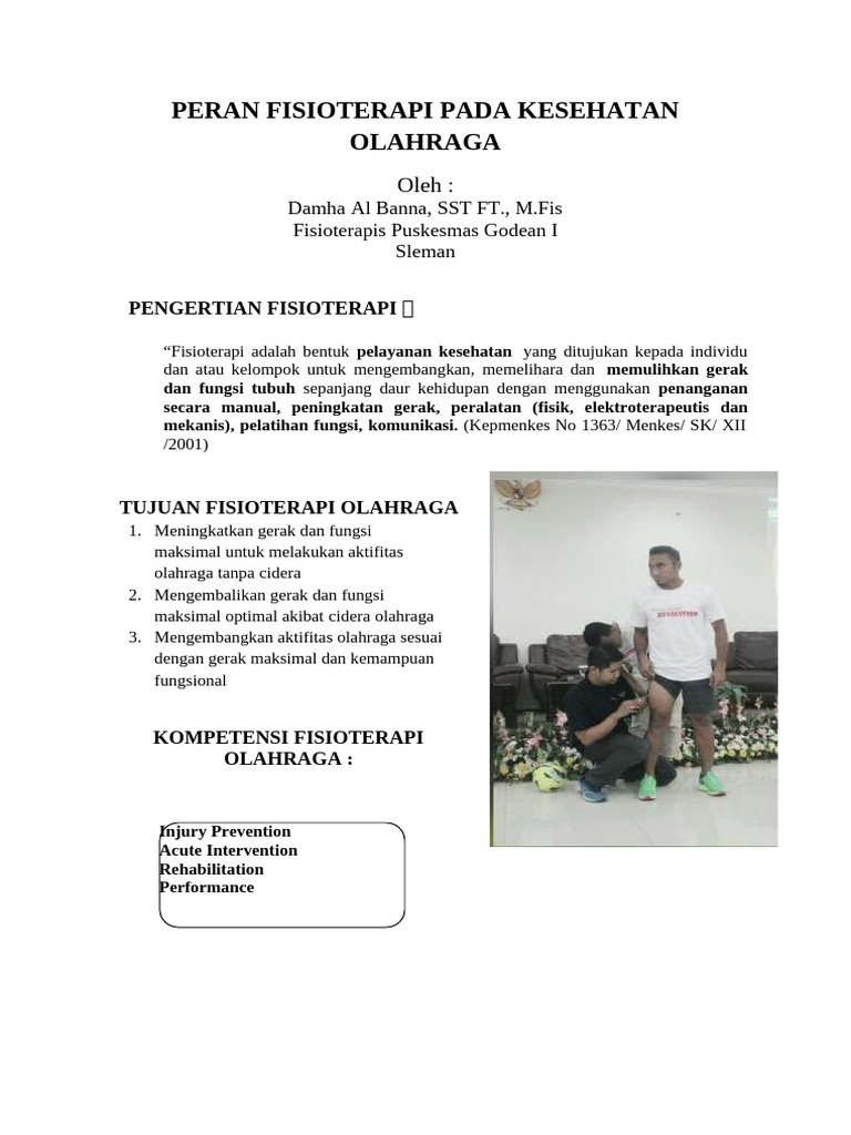 Artikel Fisioterapi Damha | PDF