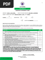 PMES Classroom Observation Form 2025-2026 | PDF | Teachers | Learning