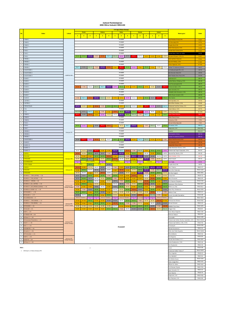 Jadwal 5-9 Agt 2024 | PDF
