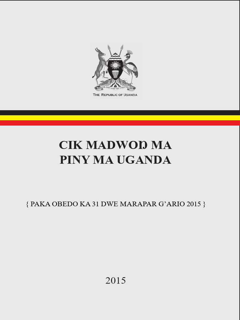 Uganda Constitution in Dhopadhola | PDF