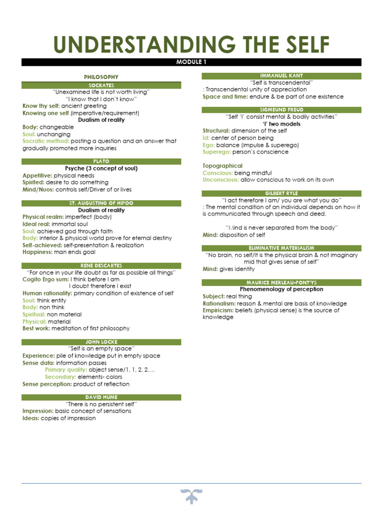 Understanding The Self | PDF