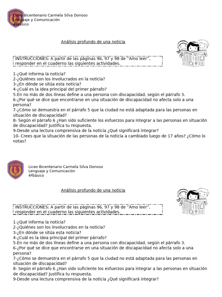 Análisis profundo de una noticia | PDF