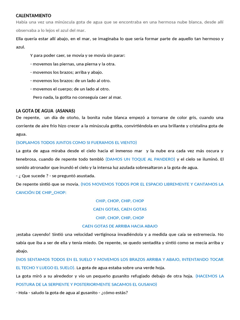 Clase La Gota de Agua | PDF