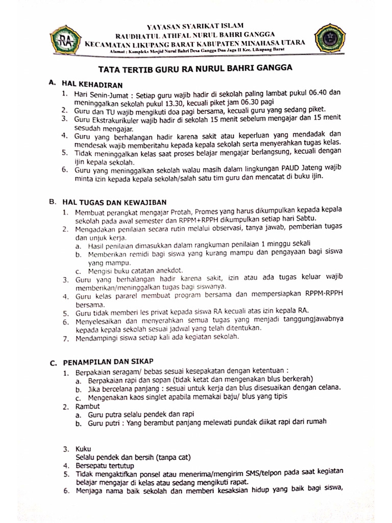 Tata Tertib Guru Ra | PDF