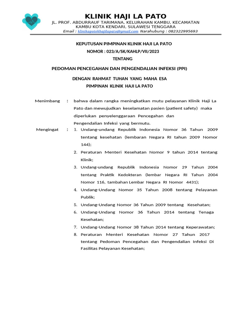 SK Pedoman Ppi 2023 | PDF