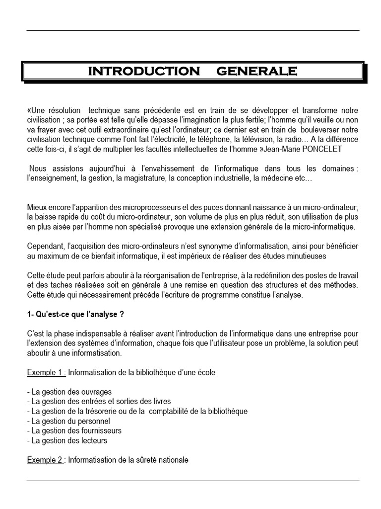 Introduction Generale Merise | PDF