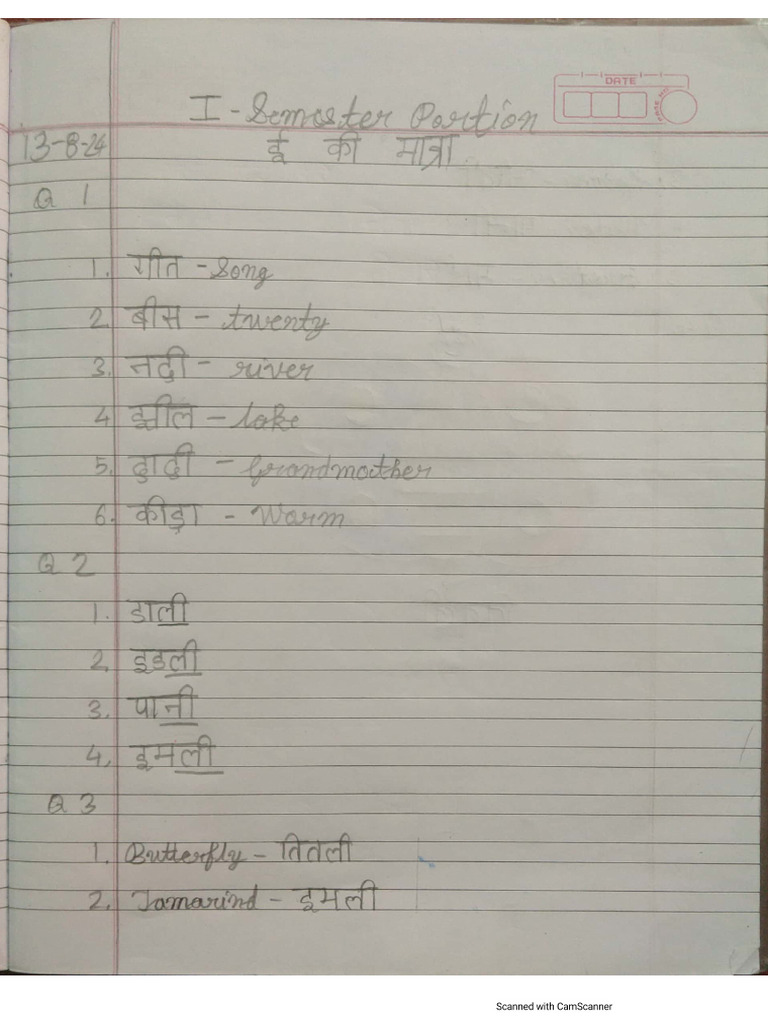 Hindi Notebook | PDF