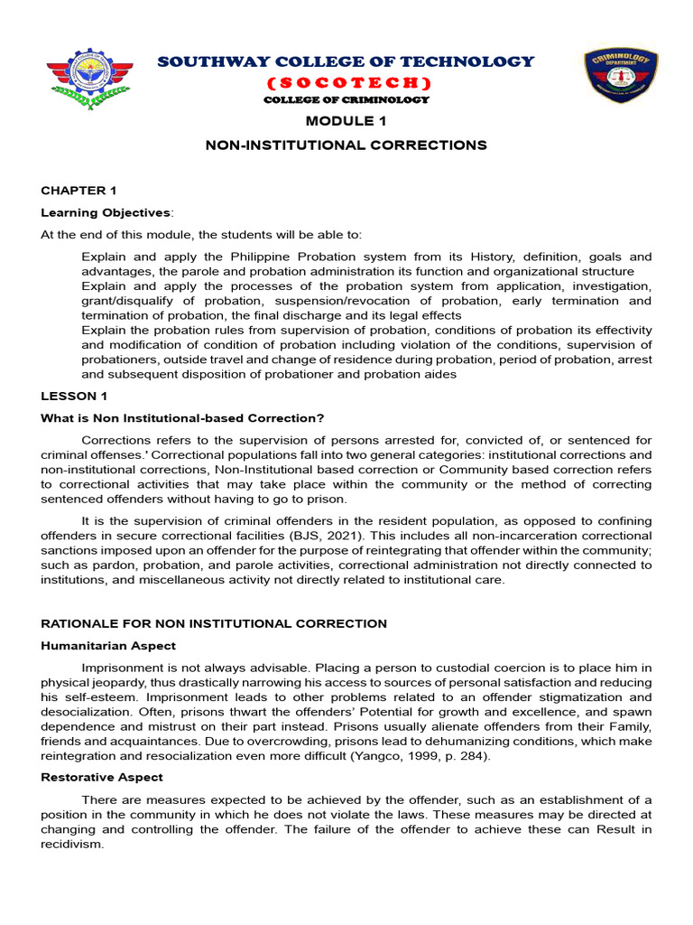 (Socotech) : Southway College of Technology | PDF | Probation | Social ...