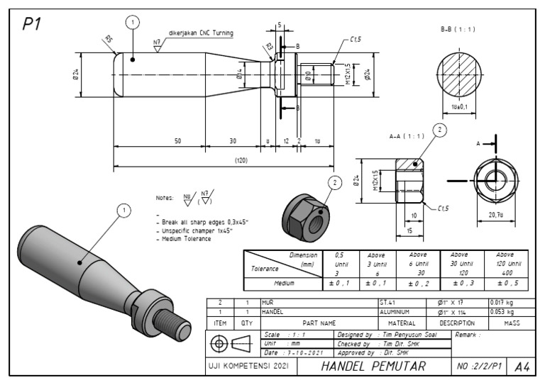 Job Sheet Ukk 2021-P1 Gbr. Detail | PDF
